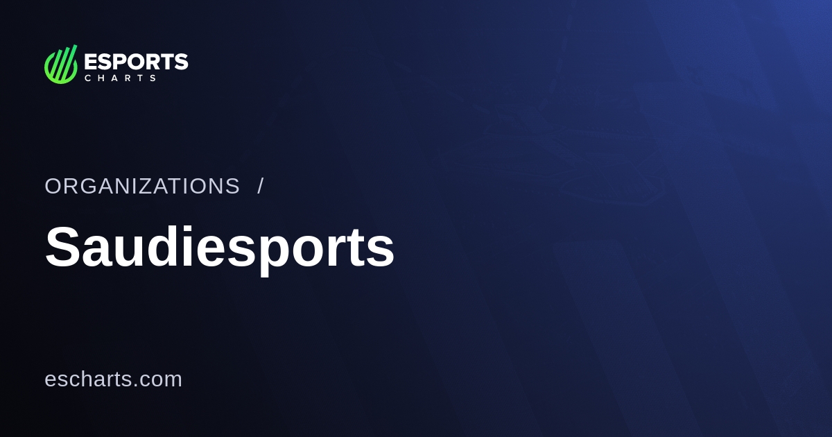 Saudiesports Organizer Overview | Esports Charts