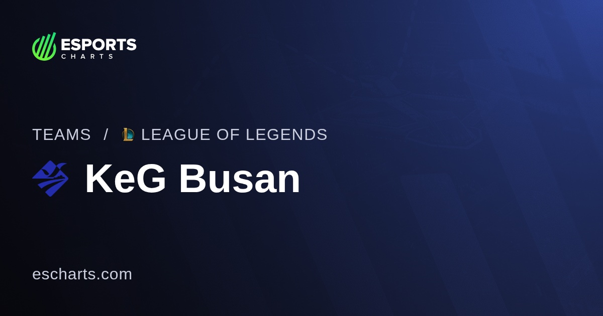 KeG Busan LoL (Busan) Team Overview and Viewers Statistics | Esports Charts