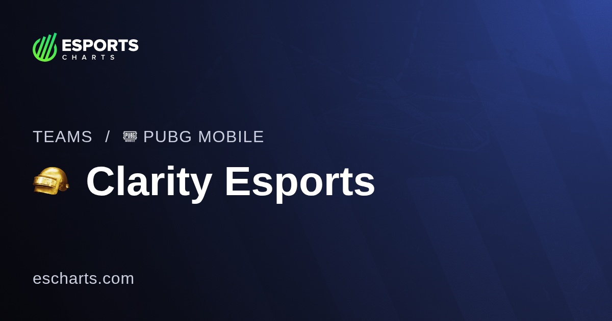 Clarity Esports PUBG Mobile (clarity-esports) Team Overview and Viewers ...