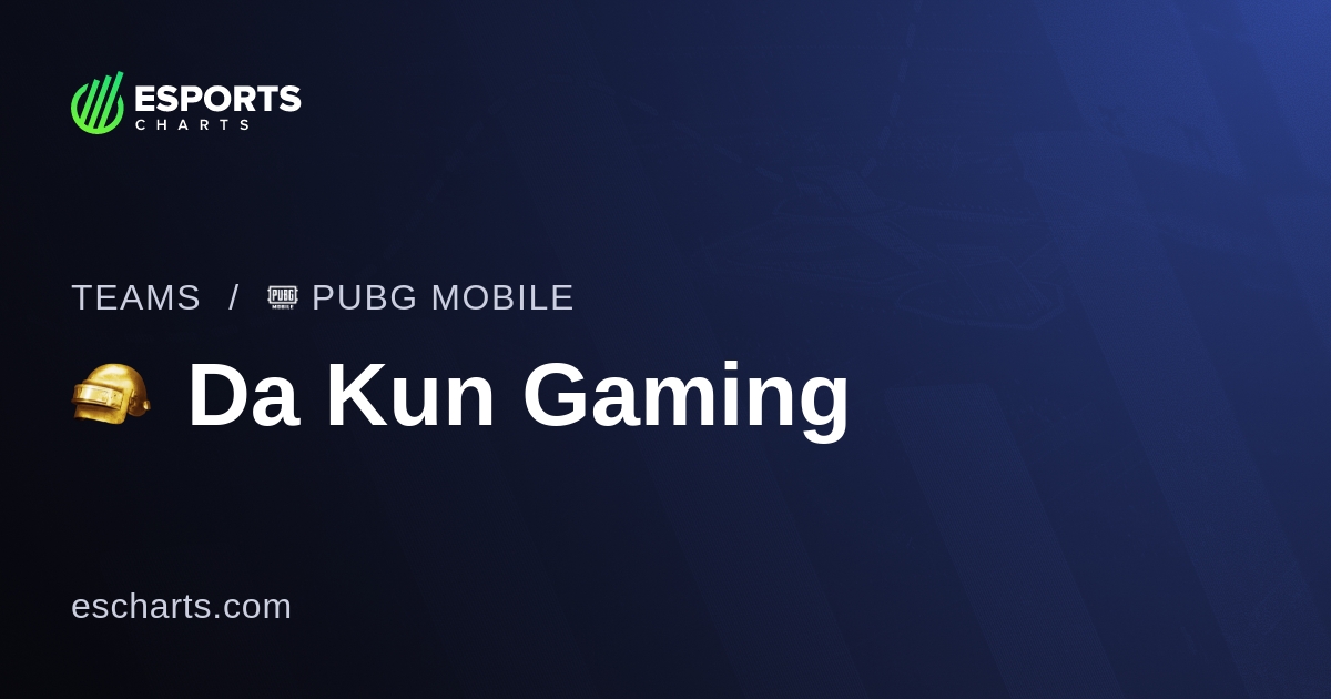 Da Kun Gaming PUBG Mobile (DKG) Team Overview and Viewers Statistics ...