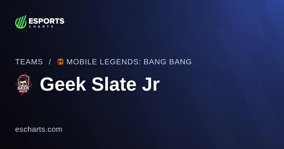 Visão geral da equipe de Geek Slate Jr ML:BB (GS.Jr) e estatísticas dos ...