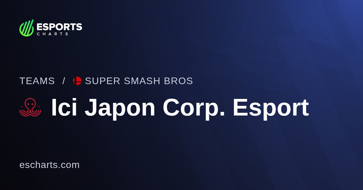 Ici Japon Corp. Esport SSB (IJC) Team Overview and Viewers Statistics ...