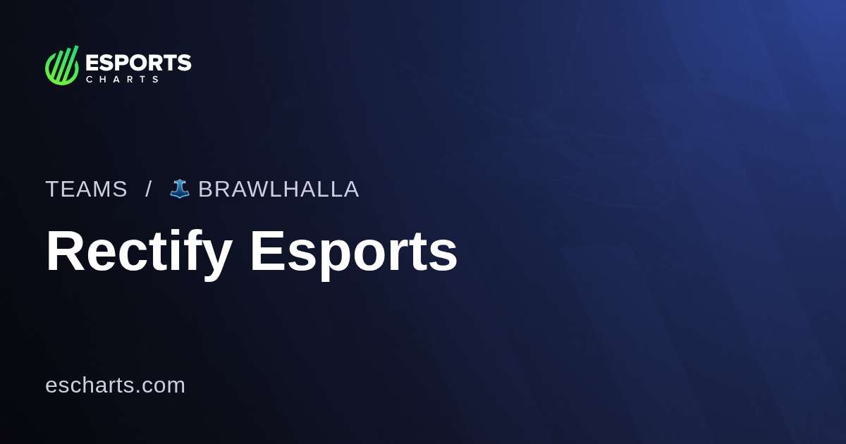 Rectify Esports Brawlhalla (Rectify) Team Overview and Viewers Statistics | Esports Charts