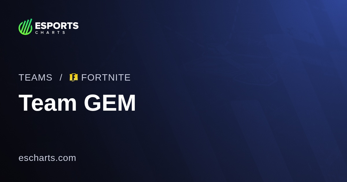Team GEM Fortnite (team-gem) Team Overview and Viewers Statistics ...
