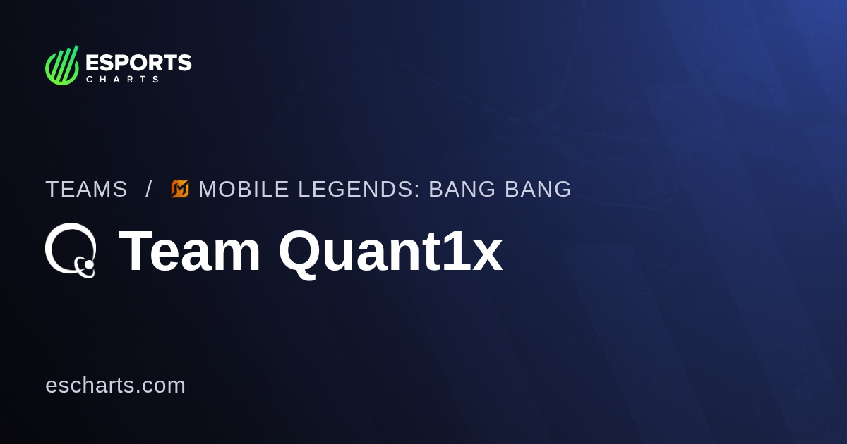 Team Quant1x ML:BB (TQ) ekibine Genel Bakış ve İzleyici İstatistikleri | Esports Charts