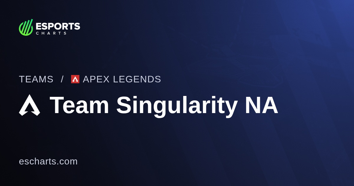 Team Singularity NA Apex (team-singularity-na) Team Overview and Viewers Statistics | Esports Charts