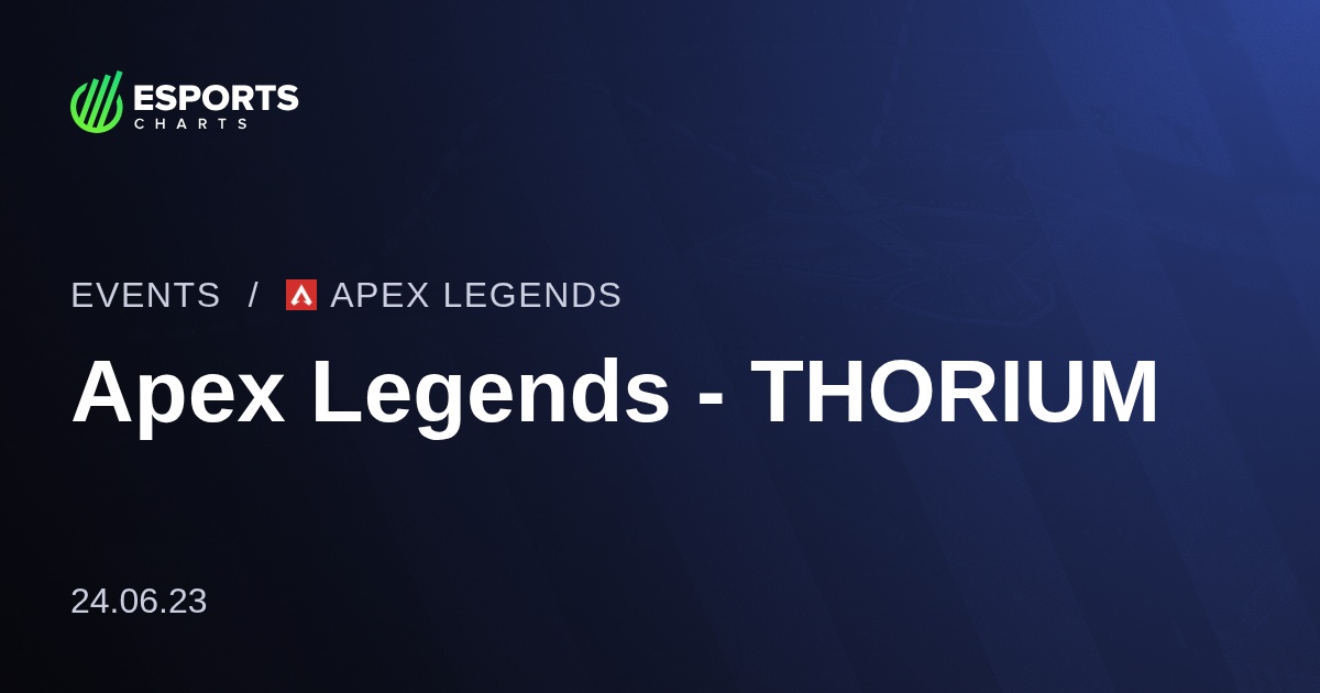 Apex Legends - THORIUM - Apex - Viewership, Overview, Prize Pool ...