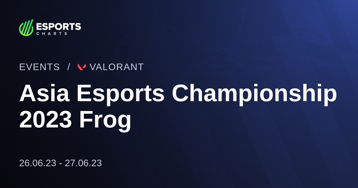 Asia Esports Championship 2023 Frog - Valorant - Visualizador, Visão ...