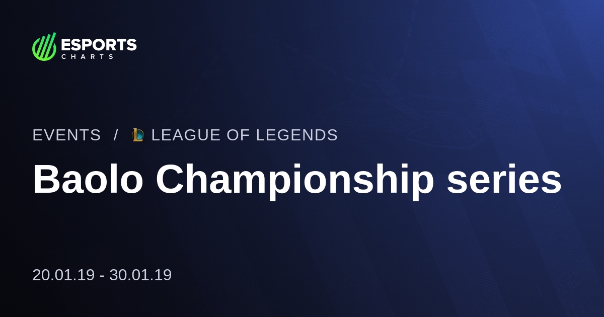 Baolo Championship series - LoL - Schedule and Results