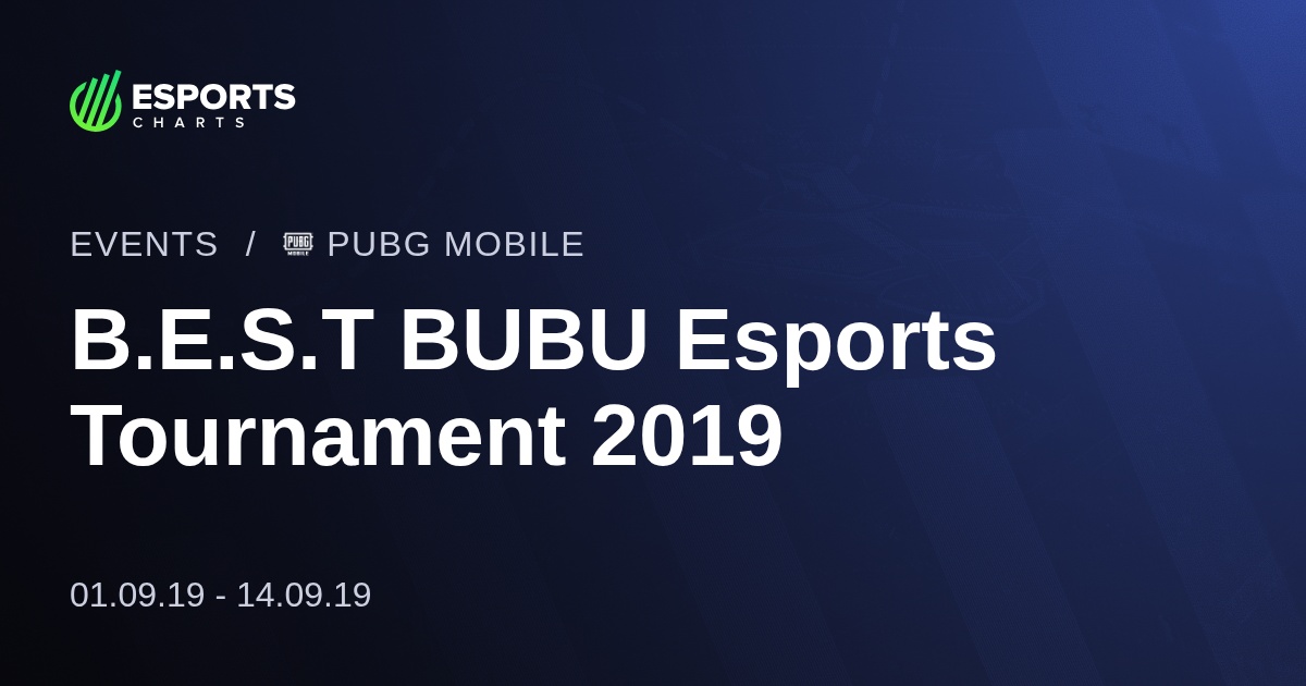 B.E.S.T BUBU Esports Tournament 2019 - PUBG Mobile - Schedule and Results