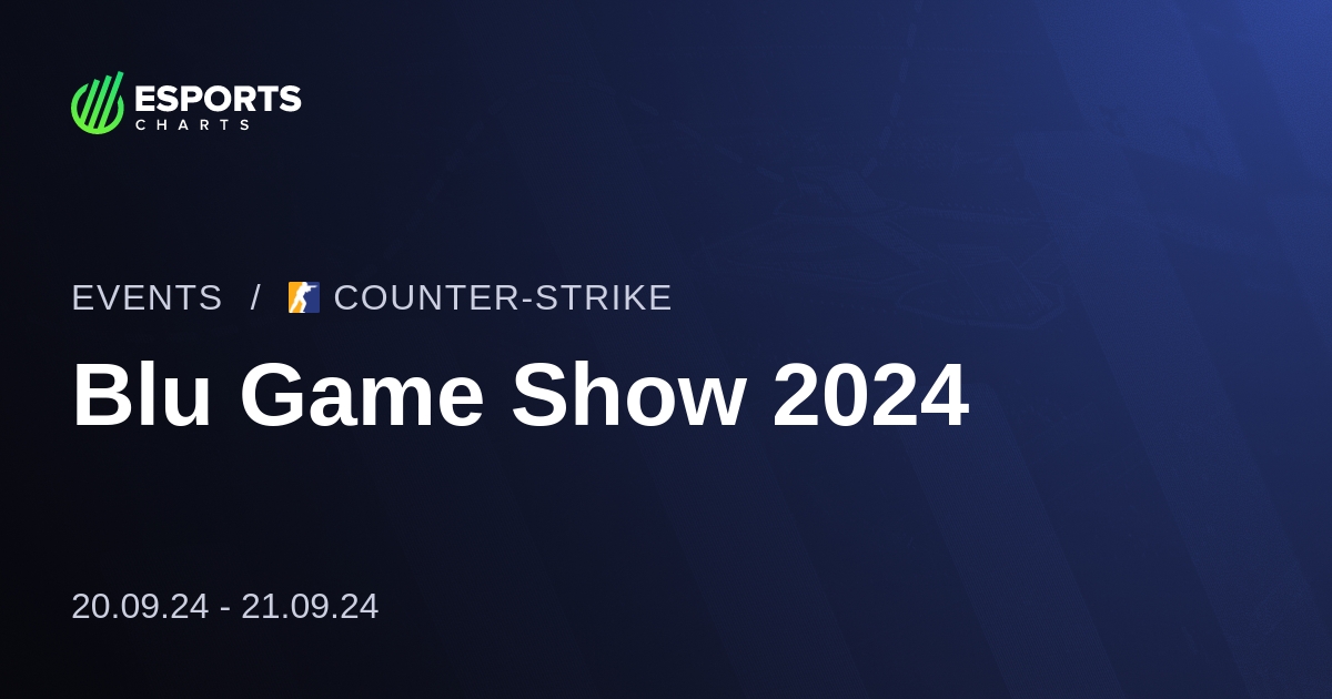 Blu Game Show 2024 - CS2 - Viewership, Overview, Prize Pool | Esports ...