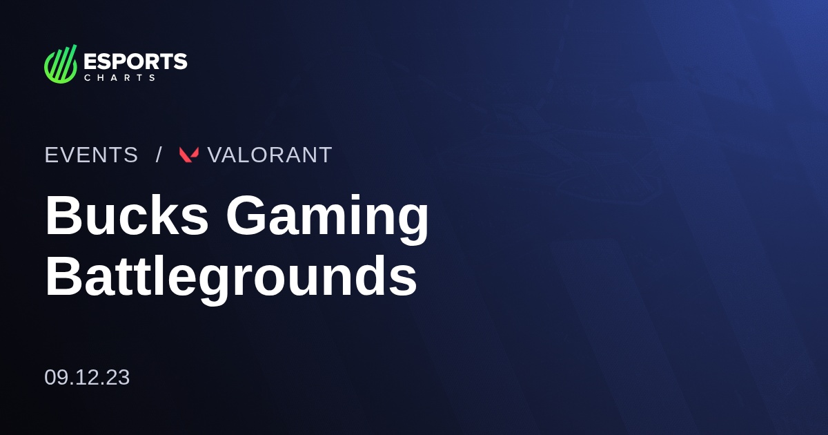 Bucks Gaming Battlegrounds - Valorant - Статистика, Обзор, Призовой ...