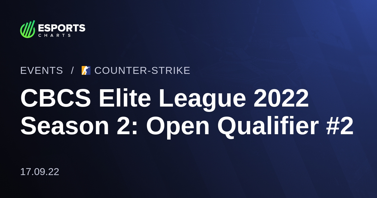 CBCS Elite League 2022 Season 2: Open Qualifier #2 - CS2 - Viewership ...