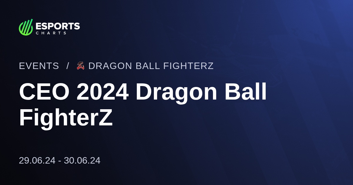 CEO 2024 Dragon Ball FighterZ - DBFZ - Schedule and Results