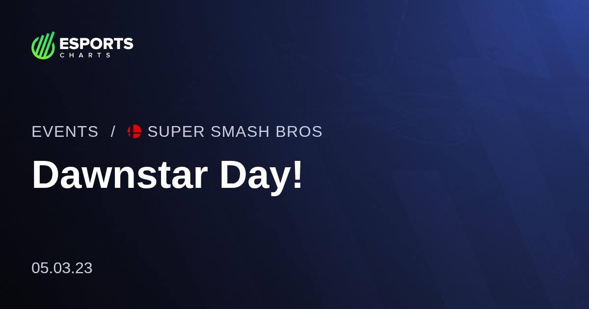 Dawnstar Day! - SSB - Viewership, Overview, Prize Pool | Esports Charts