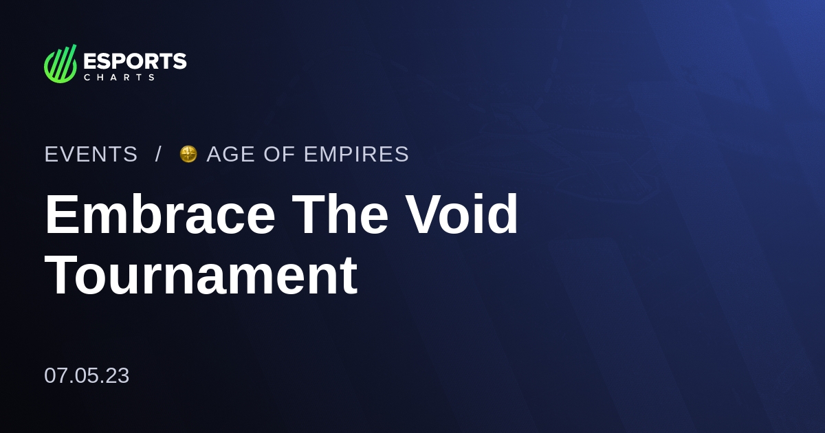Embrace The Void Tournament - AoE - Viewership, Overview, Prize Pool | Esports Charts