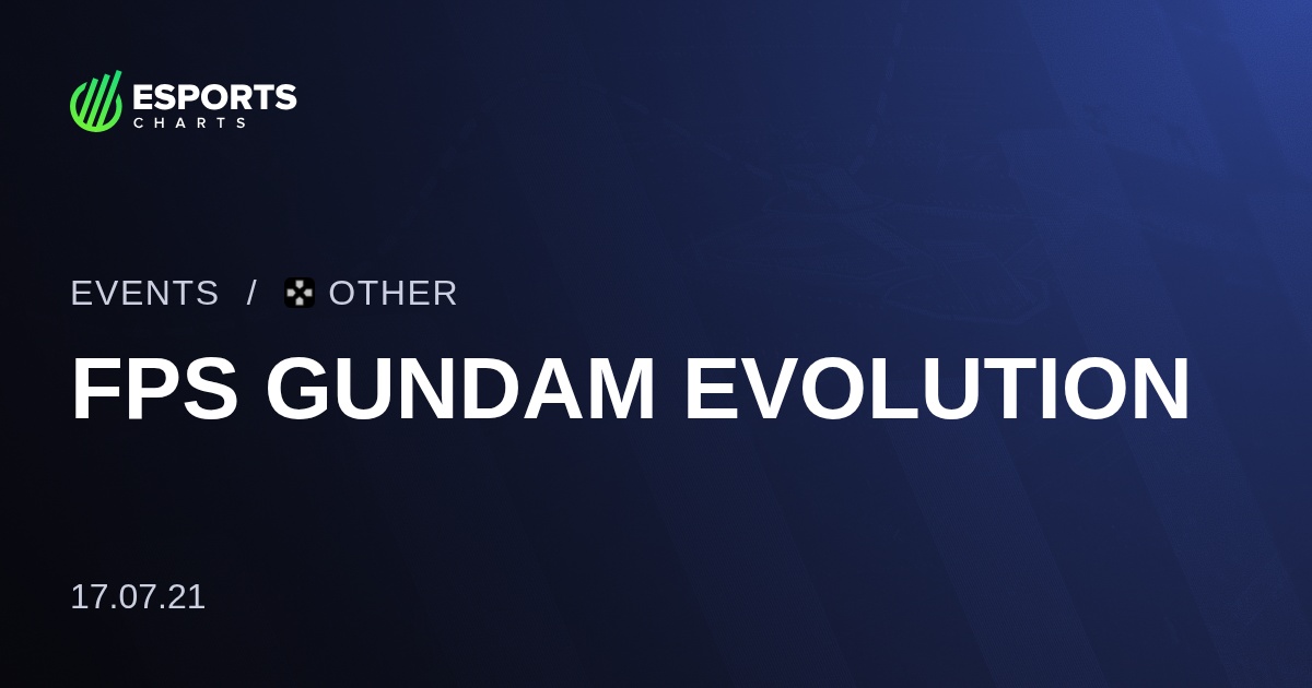 FPS GUNDAM EVOLUTION - Viewership, Overview, Prize Pool | Esports Charts