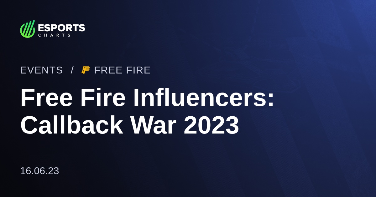 Free Fire Influencers: Callback War 2023 - Free Fire - Viewership, Overview, Prize Pool ...