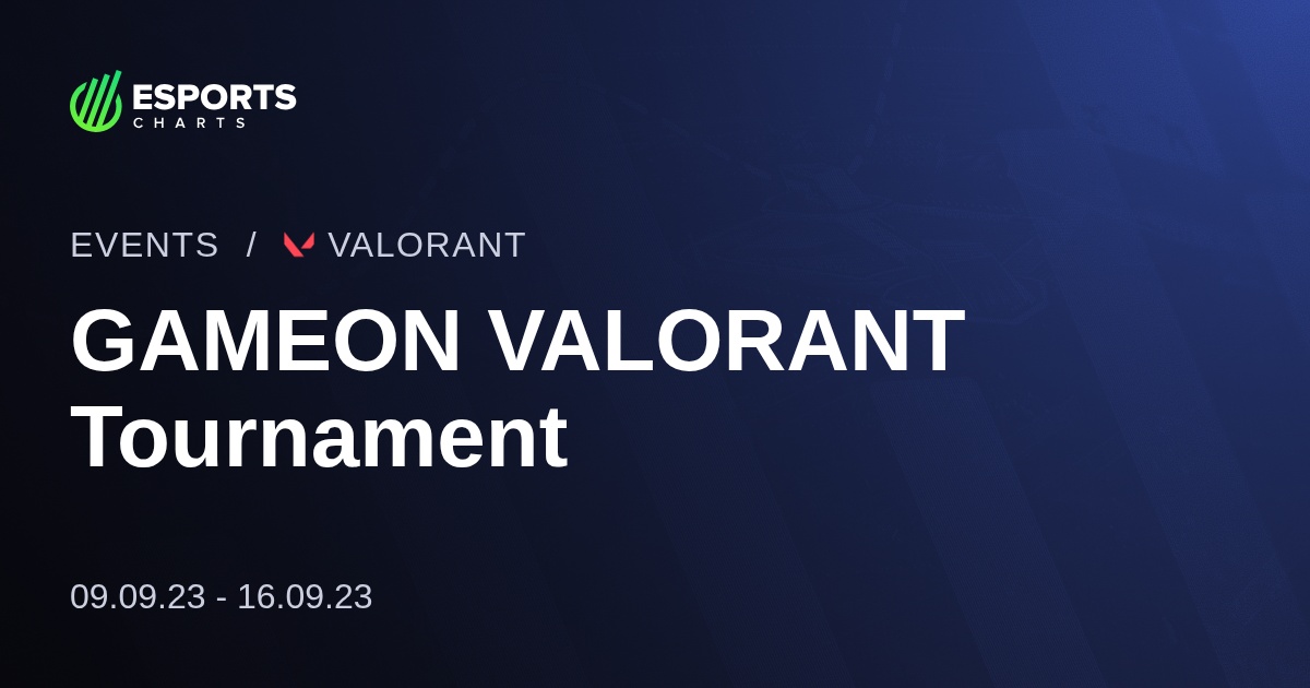 GAMEON VALORANT Tournament - Valorant - Статистика, Обзор, Призовой ...