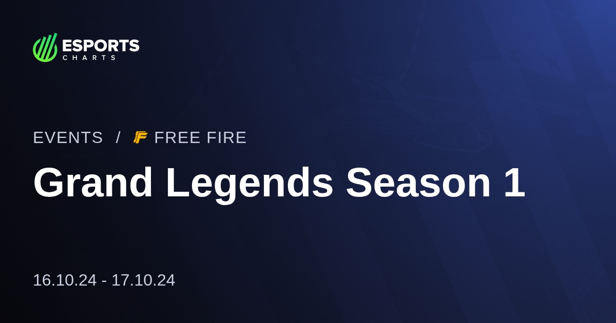 Grand Legends Season 1 - Free Fire - Schedule and Results