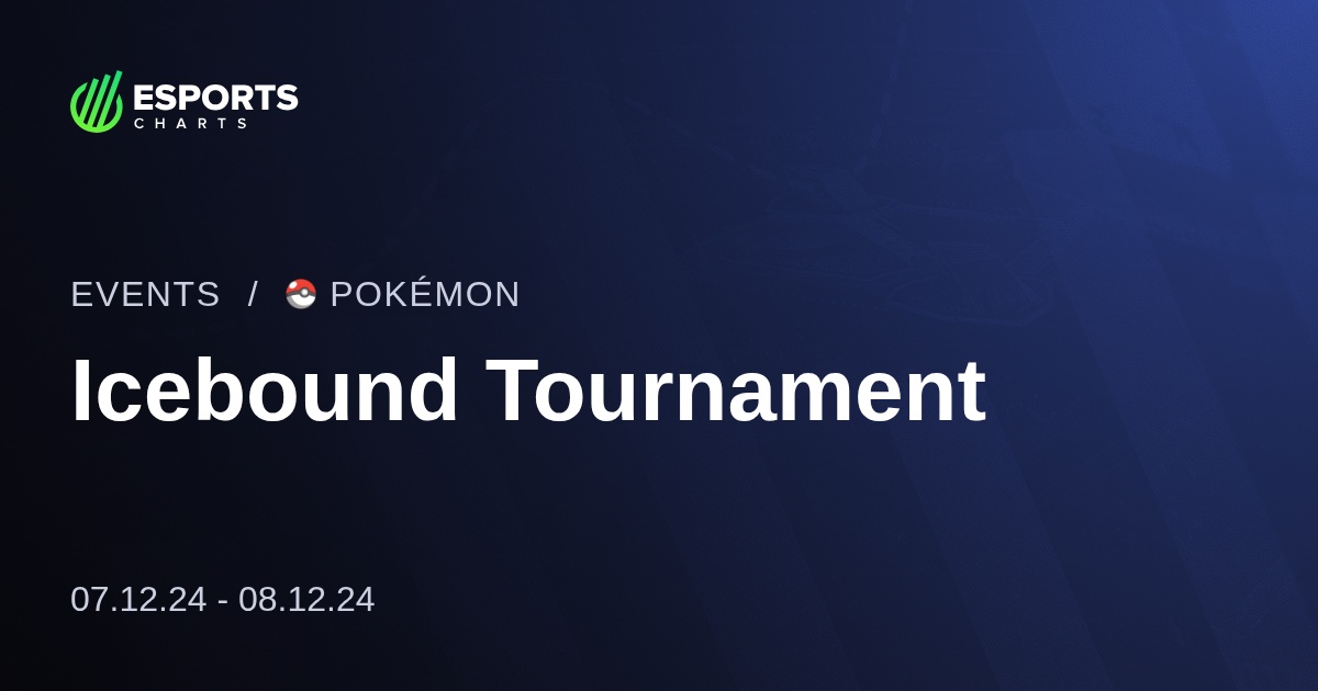 Icebound Tournament - Pokémon - 視聴率、概要、賞金総額 | Esports Charts