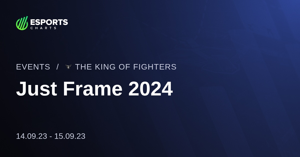 Just Frame 2024 - KoF - Viewership, Overview, Prize Pool | Esports Charts