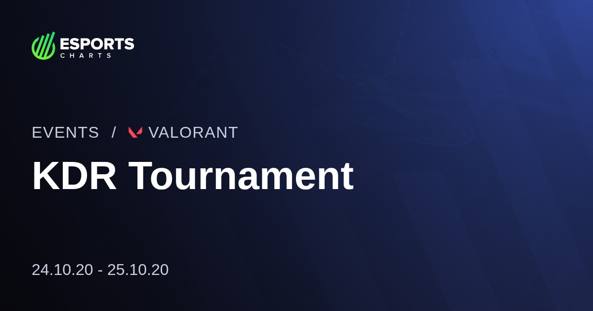 KDR Tournament - Valorant - Viewership, Overview, Prize Pool | Esports ...
