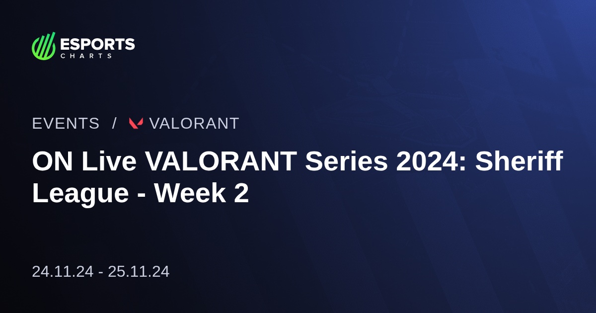 ON Live VALORANT Series 2024: Sheriff League - Week 2 - Valorant - Visualizador, Visão Geral ...