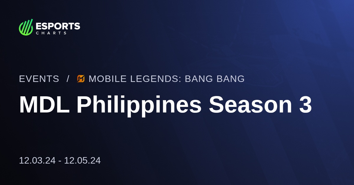 MDL Philippines Season 3 - ML:BB - Schedule and Results