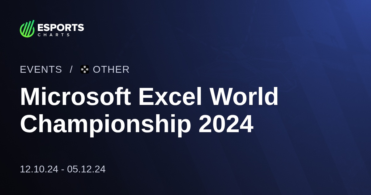 Microsoft Excel World Championship 2024 - Статистика, Обзор, Призовой ...