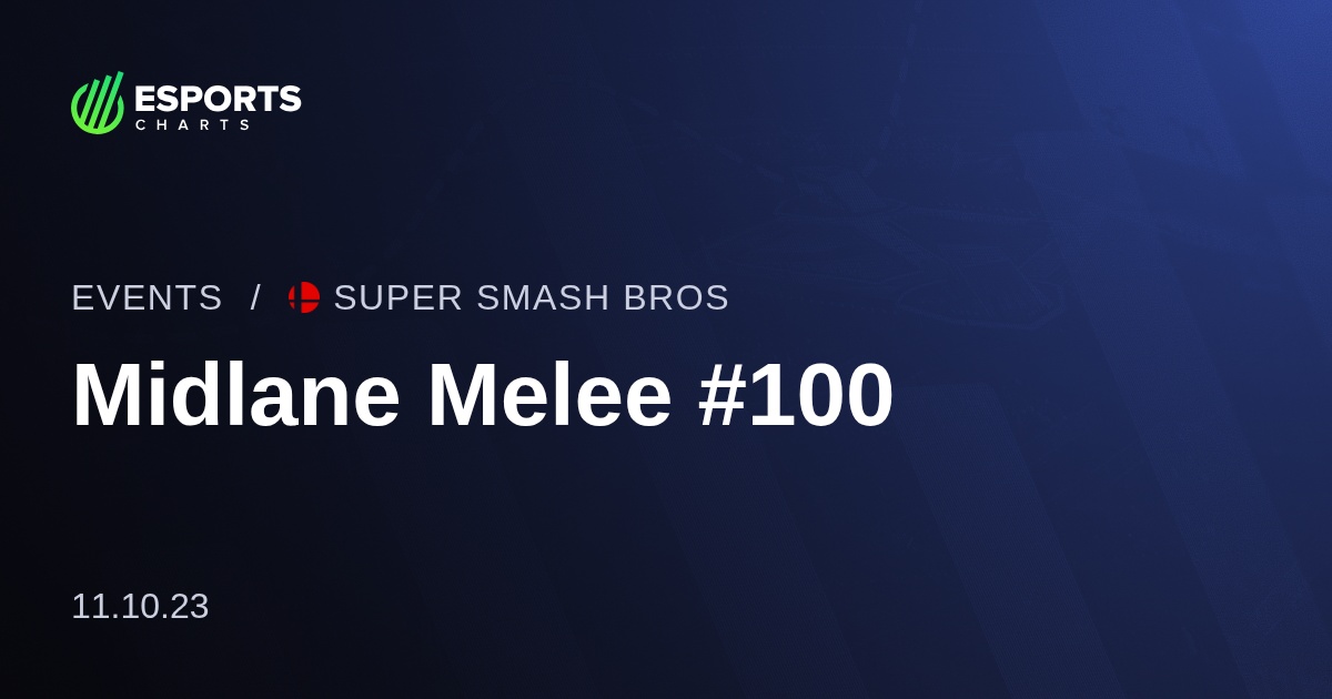 Midlane Melee #100 - SSB - Viewership, Overview, Prize Pool | Esports ...