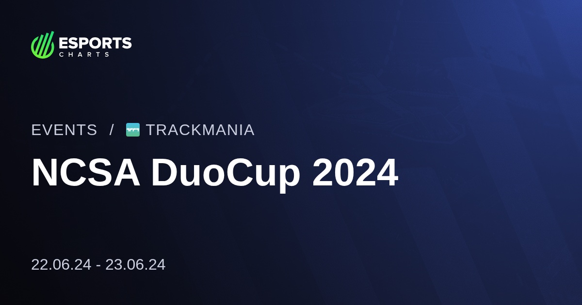NCSA DuoCup 2024 - TrackMania - Viewership, Overview, Prize Pool | Esports Charts