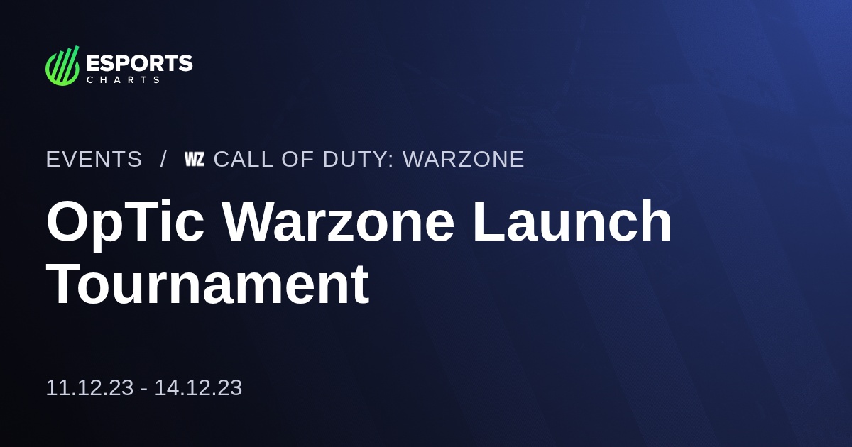 OpTic Warzone Launch Tournament - Warzone - Viewership, Overview, Prize ...