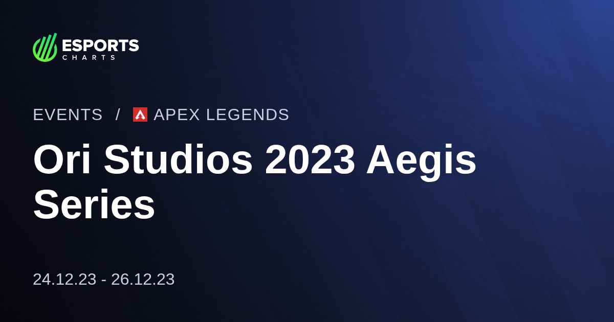 Ori Studios 2023 Aegis Series - Apex - İzleyici, Genel Bakış, Ödül Havuzu | Esports Charts