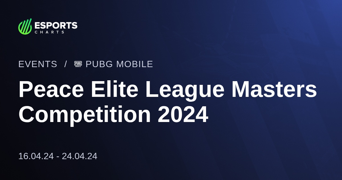Peace Elite League Masters Competition 2024 - PUBG Mobile - Viewership ...