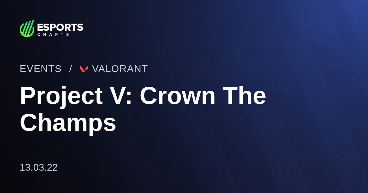 Project V: Crown The Champs - Valorant - Viewership, Overview, Prize ...