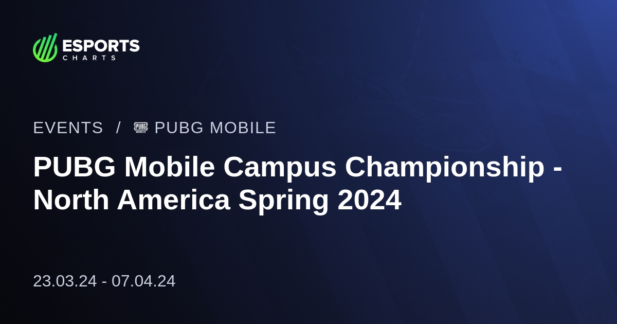 PUBG Mobile Campus Championship - North America Spring 2024 - PUBG ...