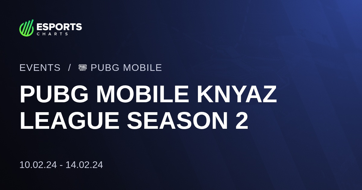 PUBG MOBILE KNYAZ LEAGUE SEASON 2 - PUBG Mobile - Viewership, Overview, Prize Pool | Esports Charts