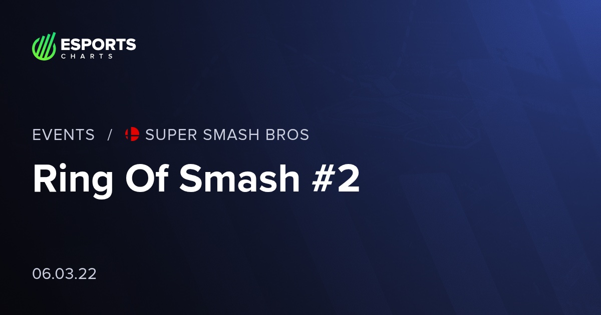 Ring Of Smash #2 - SSB - Viewership, Overview, Prize Pool | Esports Charts