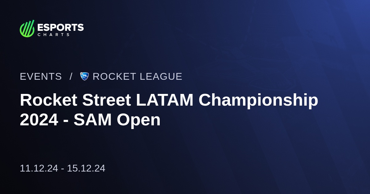 Rocket Street LATAM Championship 2024 - SAM Open - RL - Viewership ...