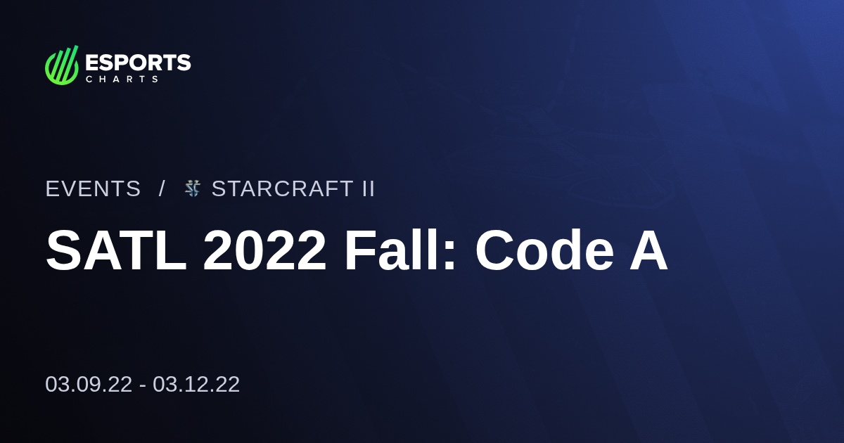 SATL 2022 Fall: Code A - SC2 - Viewership, Overview, Prize Pool ...