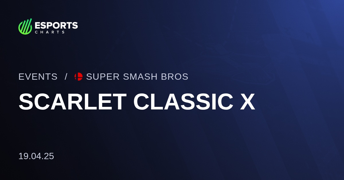 SCARLET CLASSIC X - SSB - Viewership, Overview, Prize Pool | Esports Charts