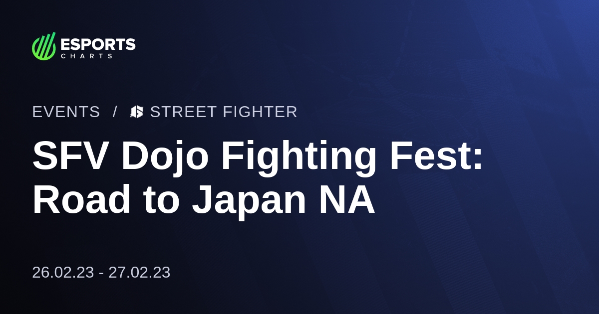 SFV Dojo Fighting Fest: Road to Japan NA - SF - Viewership, Overview ...