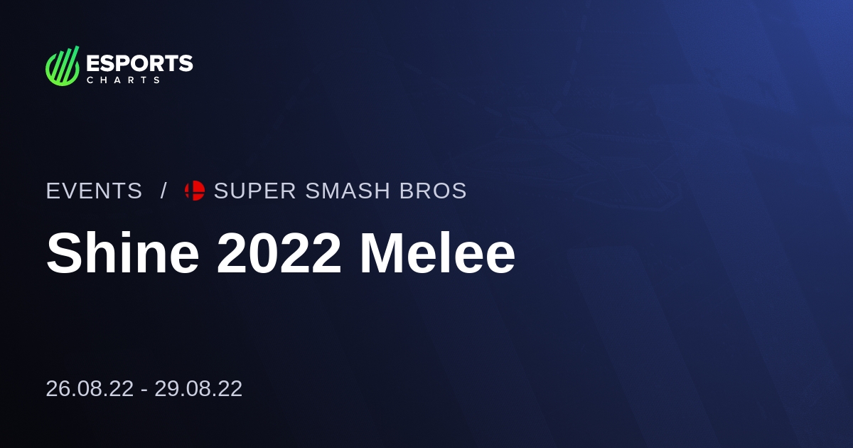 Shine 2022 Melee - SSB - Viewership, Overview, Prize Pool | Esports Charts