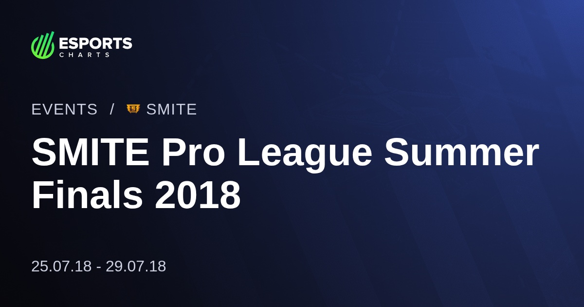 SMITE Pro League Summer Finals 2018 - Smite - Schedule and Results