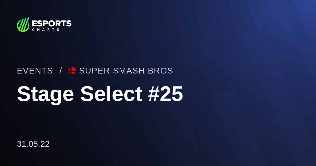 Stage Select #25 - SSB - Viewership, Overview, Prize Pool | Esports Charts
