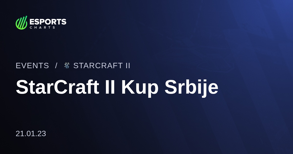 StarCraft II Kup Srbije - SC2 - Viewership, Overview, Prize Pool | Esports Charts
