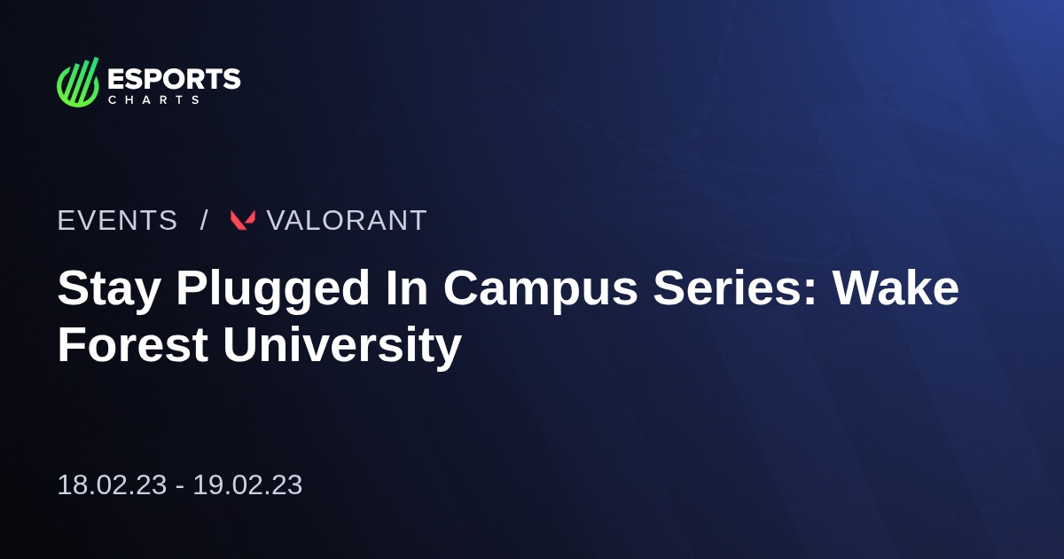Stay Plugged In Campus Series: Wake Forest University - Valorant ...