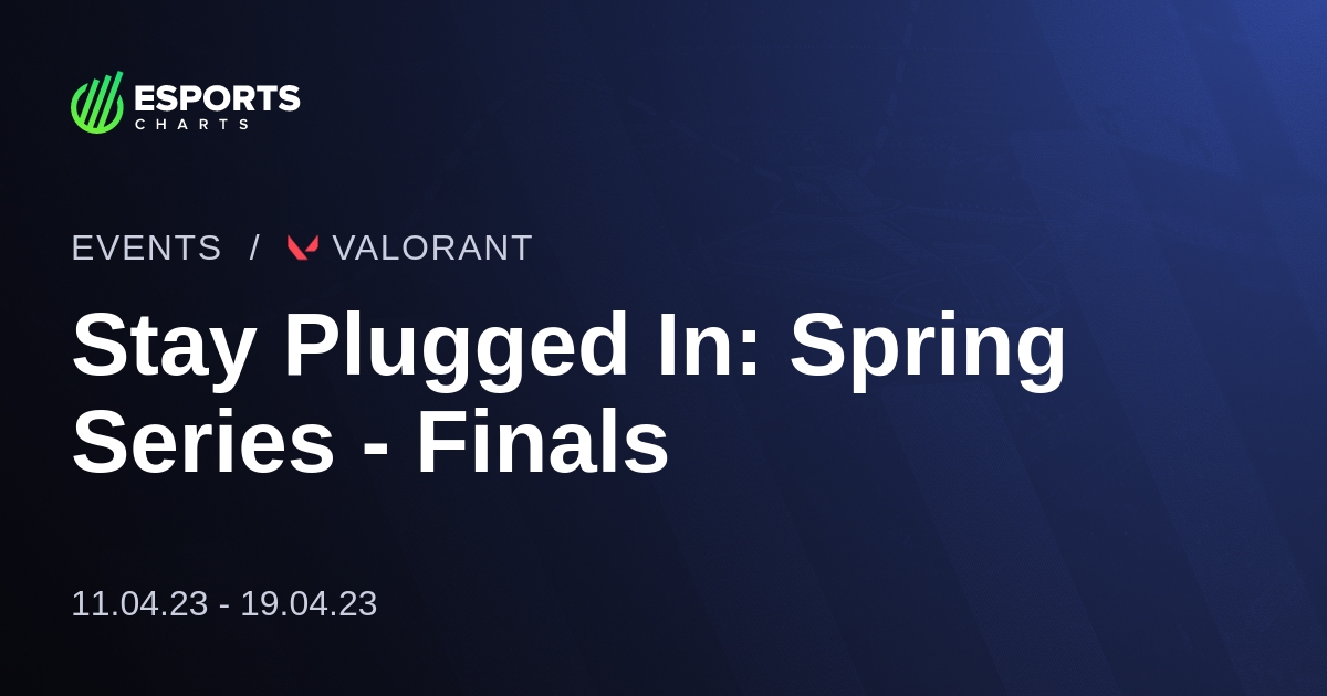 Stay Plugged In: Spring Series - Finals - Valorant - Schedule and Results