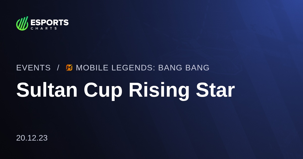 Sultan Cup Rising Star - MLBB - Viewership, Overview, Prize Pool ...